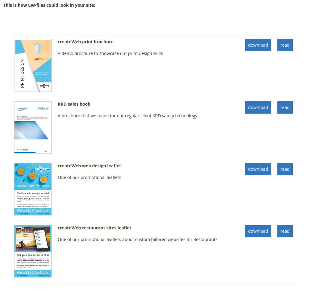 Createweb Web design Worthing, West Sussex, UK | CW-files